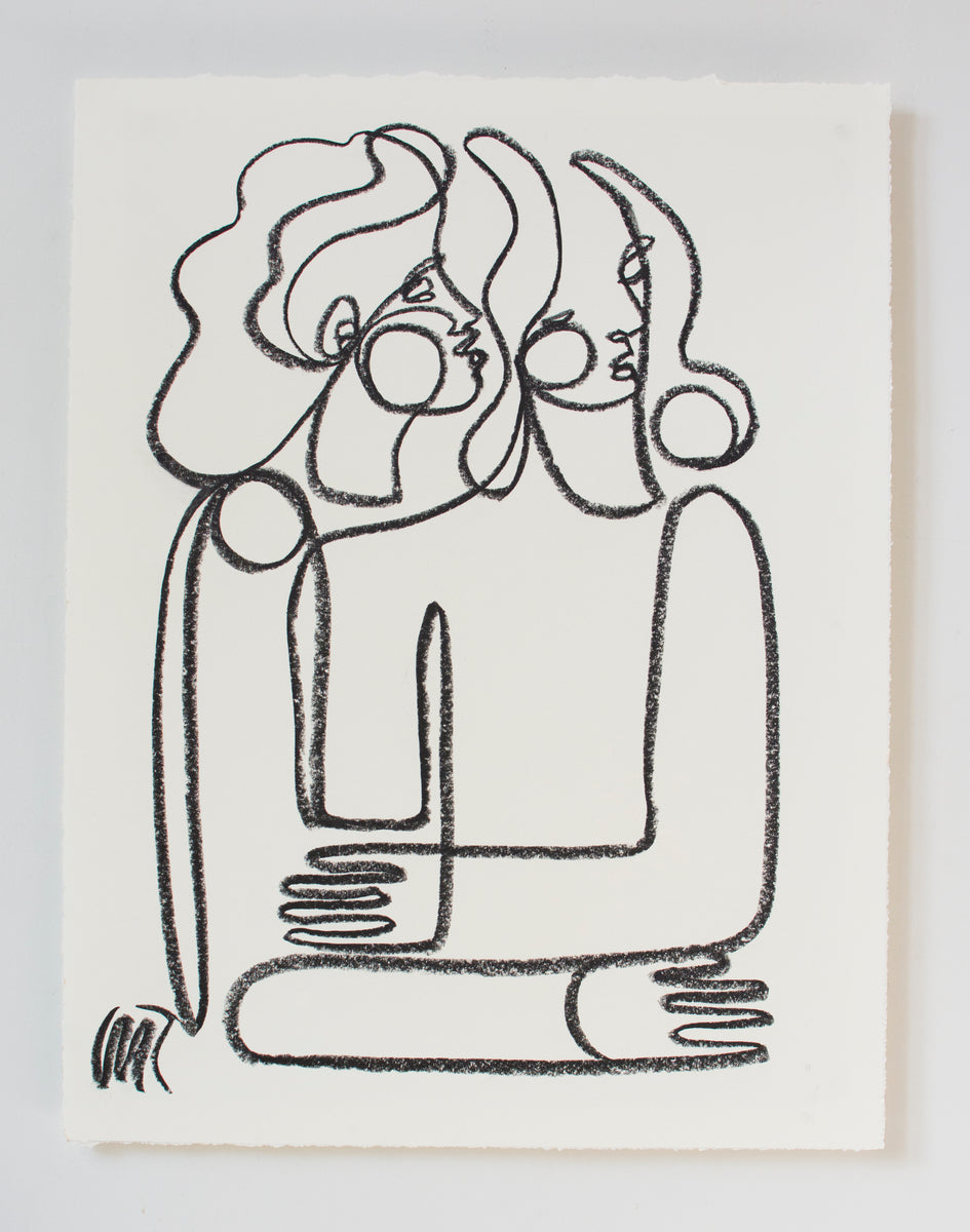 "Where Did You End When It Was Beginning" Line Drawing – Miriam Tribe Art