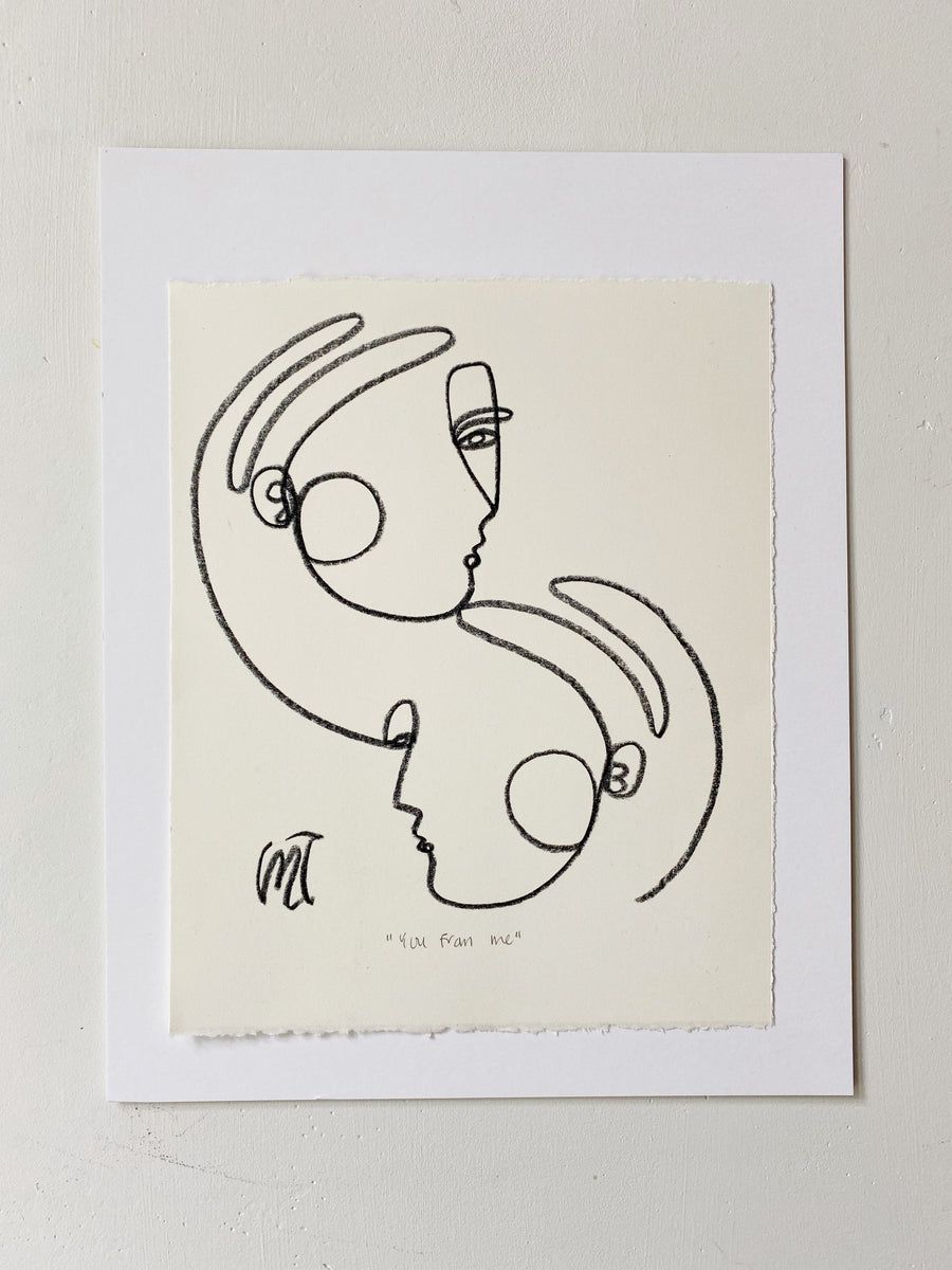 You From Me Line Drawing – Miriam Tribe Art